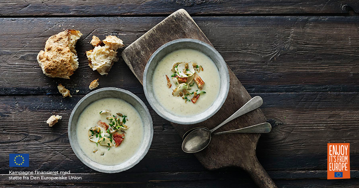 Jordskokkesuppe med persille og ristede minuttern - Smæk på smagen